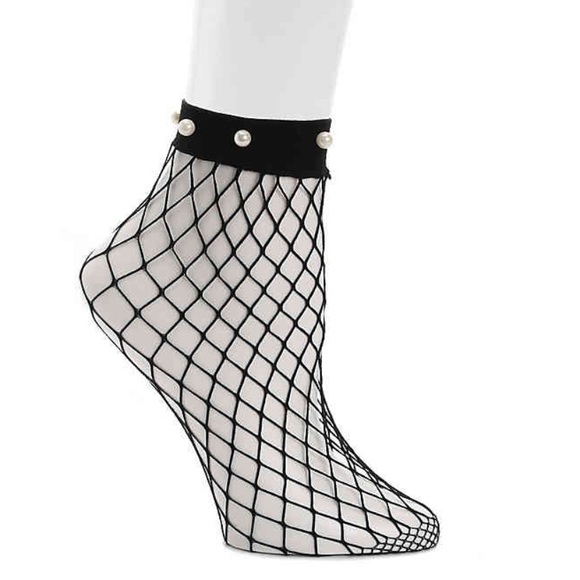 Steve Madden | Accessories | Steve Madden Fishnet Pearl Socks | Poshmark
